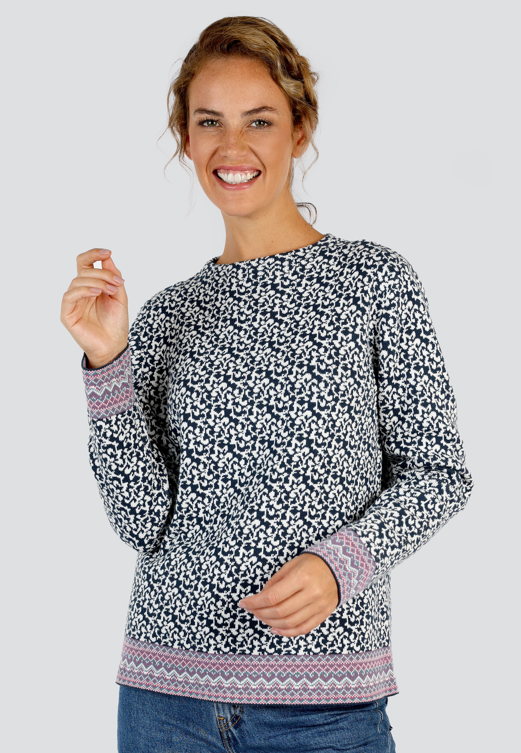 Strickpullover Dorit nordic - navy im Scandic Fashion Online Shop